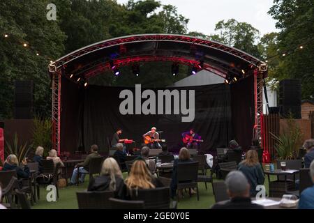 Assembly George Square Gardens, Edinburgh, people sitting drinking in ...