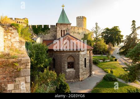 Ruzica Church. The name means Little Rose Church. Kalemegdan Park in ...