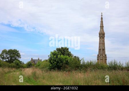 Sir Tatton Sykes Monument built in 1865 at Sledmere in the East Ridings ...