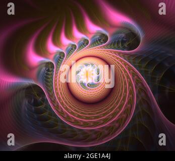 A glowing fractal design that works great as a background. Recursive ...