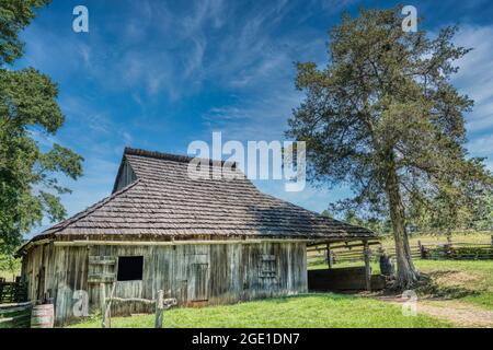 Hardy, Virginia - The horse barn at Booker T. Washington National ...