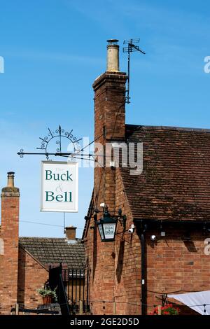 The Buck and Bell pub, Long Itchington, Warwickshire, England, UK Stock ...