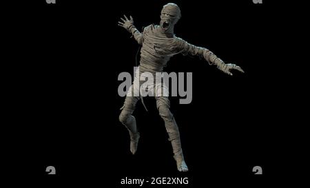 mummy 3d render on chromakey background Stock Photo - Alamy