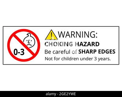 Prohibition no baby for 0-3 sign. Not suitable for children under 3 ...