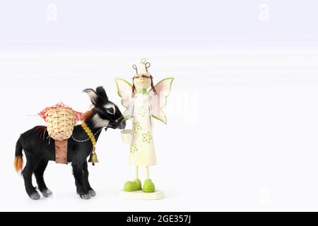 Donkey isolated on white background Stock Photo - Alamy