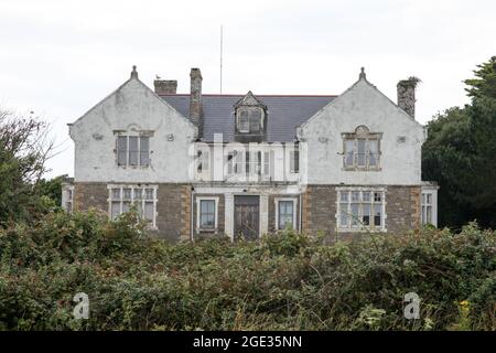 Friars Point House, derelict mansion house, Barry Island, South Wales ...