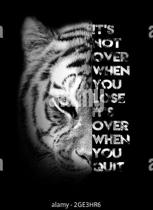 Inspirational Motivational quote , it's not over when you lose it's ...