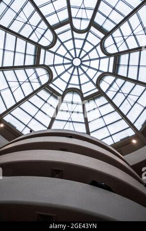 Large atrium within the Guggenheim Museum, Manhattan, New York City ...