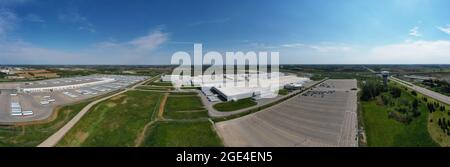 aerial view of the Toyota car factory at Burnaston near Derby, Toyota ...