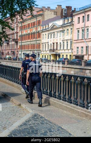 Russian Federation. Saint-Petersburg. Police car, traffic police Stock ...