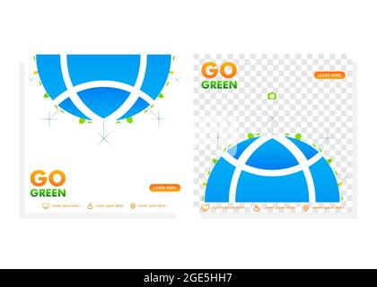 go green social media post template. social media post for go green ...