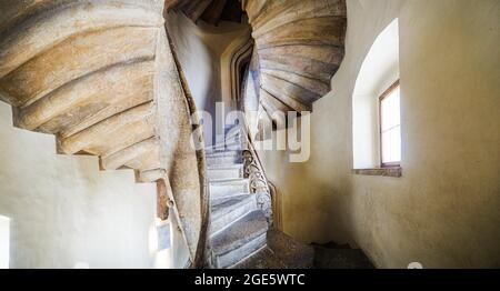 Double spiral staircase, architectural masterpiece of the late Gothic ...