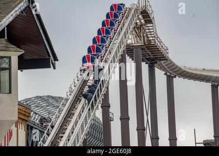 The Avalanche roller coaster at Blackpool Pleasure Beach (fairground ...