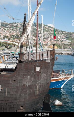 A replica of Christopher Columbus's ship Santa Maria de Colombo in ...