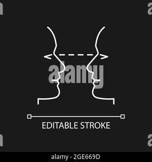 Eye contact concept icon. Nonverbal communication. Public speaking tips ...