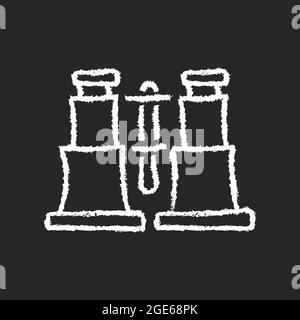 Collectible binoculars white linear icon for dark theme Stock Vector ...