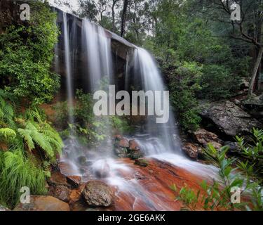 The Waterfall in Brisbane Water National Park at Girrakool on the NSW ...