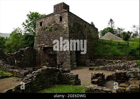 A view of the ruins of an old Iron Furnace in Bonawe near Oban in ...