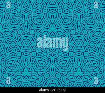 Seamless ethnic background. Geometric aztec pattern Stock Photo - Alamy