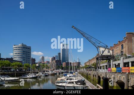Entrepot harbor, Marina at Kop van Zuid, Rotterdam, the Netherlands ...