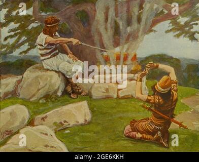 Gideon with the Angel of the Lord, Old Testament, by Julius Schnorr von ...