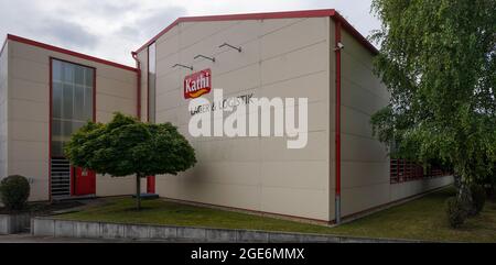 Halle, Germany. 17th Aug, 2021. The "Kathi" logo of KATHI Rainer Thiele ...