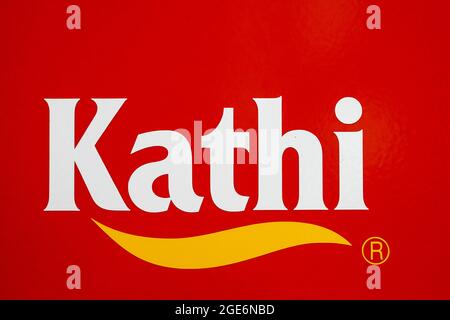 Halle, Germany. 17th Aug, 2021. The "Kathi" logo of KATHI Rainer Thiele ...