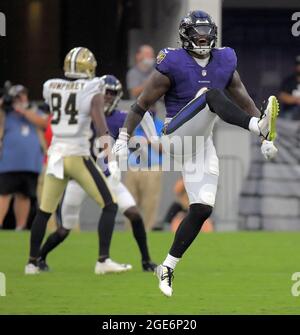 Baltimore Ravens running back Devonta Freeman (33) runs with the ball ...