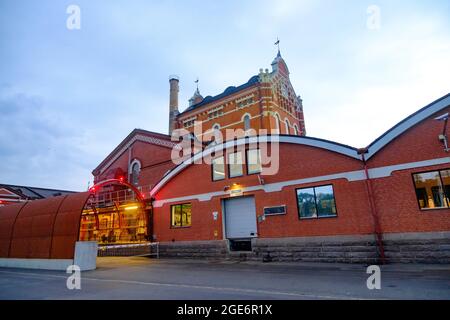 ahus, sweden,26 july 2021, fabrication of absolut vodka nearby the ...