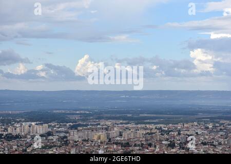 Aerial view of Blida city from Chrea National Park, Algeria Stock Photo ...