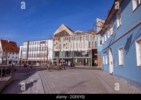 MEMMINGEN, GERMANY - CIRCA NOVEMBER, 2021: The cityscape of Memmingen ...