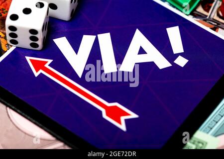 Close up of Italian Monopoly board Stock Photo - Alamy