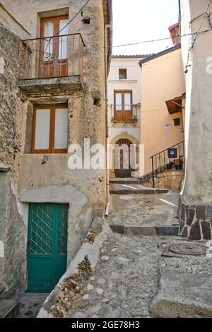 A street in the historic center of Acri, a medieval town in the ...