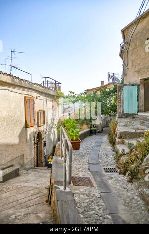 A street in the historic center of Acri, a medieval town in the ...