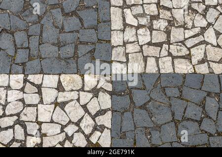 Sidewalk made with Petit-pave (small pavement) which is used in ...