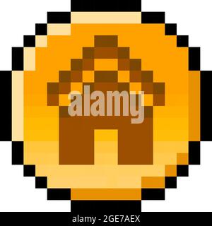 Pixel art 8-bit increase and decrease arrows set red and green - isolated vector illustration ...