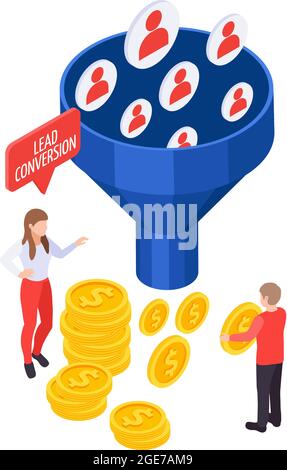 Lead Conversion icon. 3d illustration from digital marketing collection ...