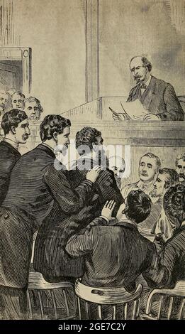 Charles Guiteau, assassin of President James Garfield, under the shadow ...