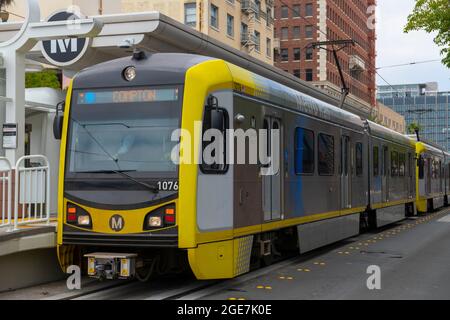 Downtown Long Beach Metro Station, Blue Line Metro Rail from Los ...