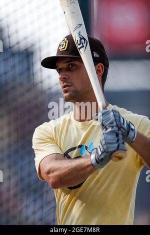 San Diego Padres second basemen Roughed Odor (24) scores in the seventh ...