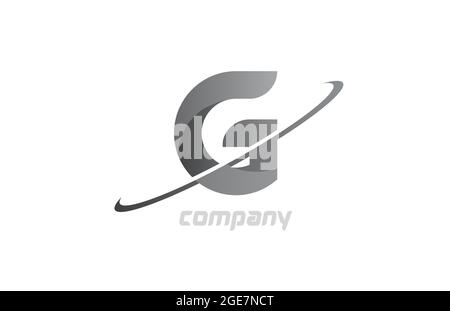 swoosh grey Q simple alphabet letter logo icon. Creative design ...