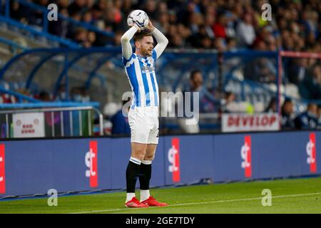 Huddersfield, UK. 17th Aug, 2021. Scott High #15 of Huddersfield Town ...
