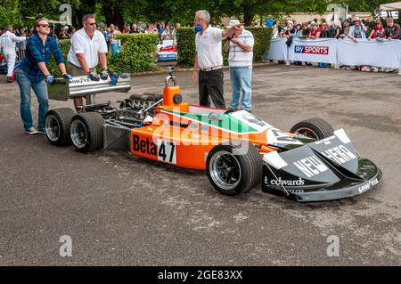 March 2-4-0 experimental six-wheeled Formula One racing car built by ...