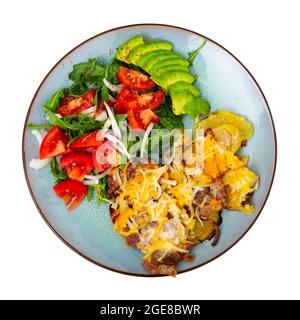 Russian french-style meat on a plate Stock Photo - Alamy