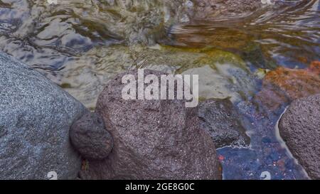 Kapuni Stream flowing through the plunge pools on the Wilkies Pools ...