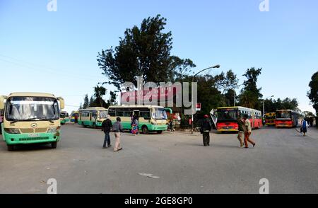 ETHIOPIA , Addis Ababa, public transport, Anbassa bus / AETHIOPIEN ...