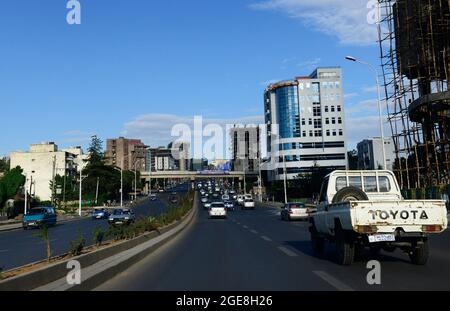 The changing skyline of Addis Ababa in Ethiopia Stock Photo - Alamy
