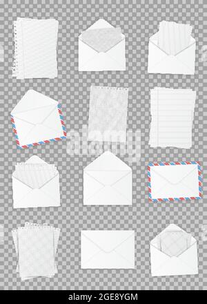 Collection of different types of Note papers vector illustration on ...