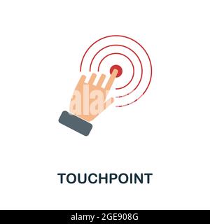 Touchpoint icon. Simple flat element from customer service collection ...