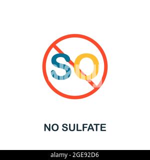 No Sulfate icon. Flat sign element from eco friendly product collection ...
